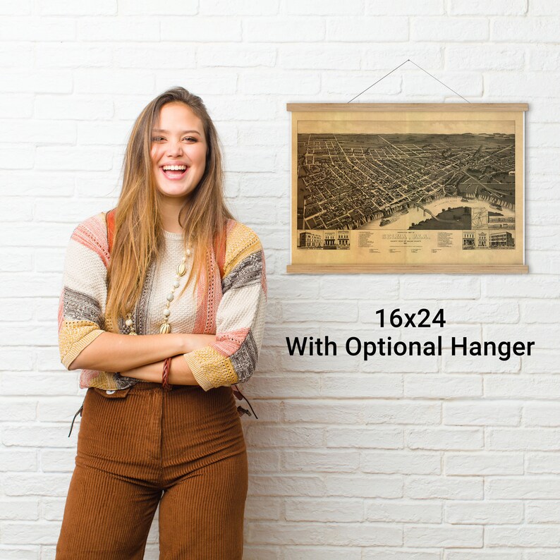 Map of Selma Alabama Antique Map Pictorial or Birdseye Map - Etsy