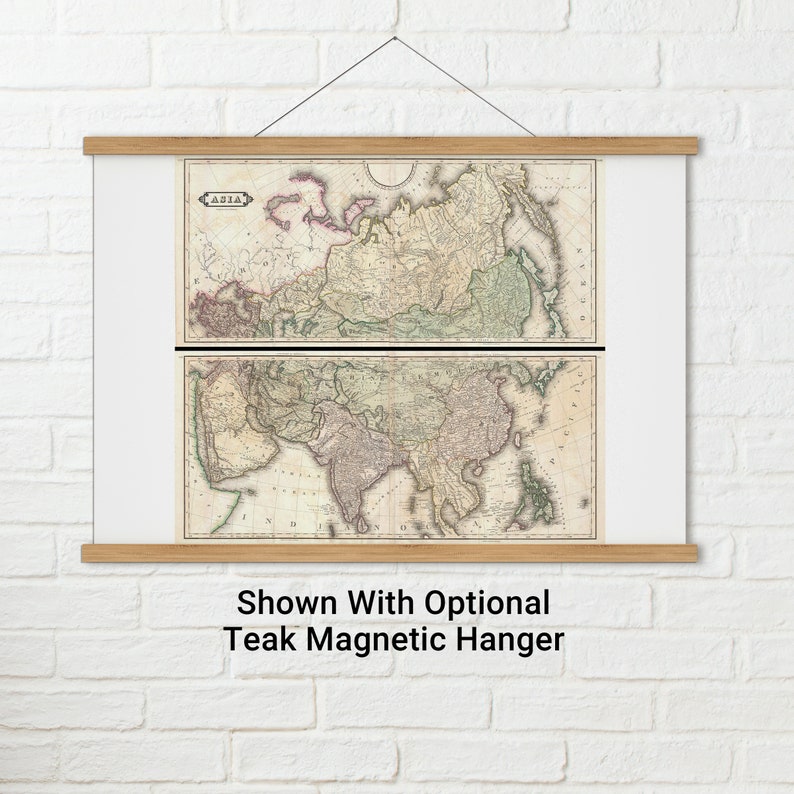 Lizars Wall Map of Asia 1820 Stunning Antique Cartography - Etsy