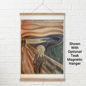 Edvard Munch; the Scream; Fine Art Custom Giclee Print - Teak Wood ...