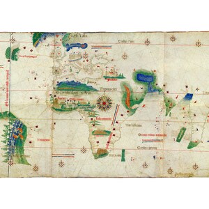 The Cantino Planisphere 1502 Historic Portuguese Map | Etsy