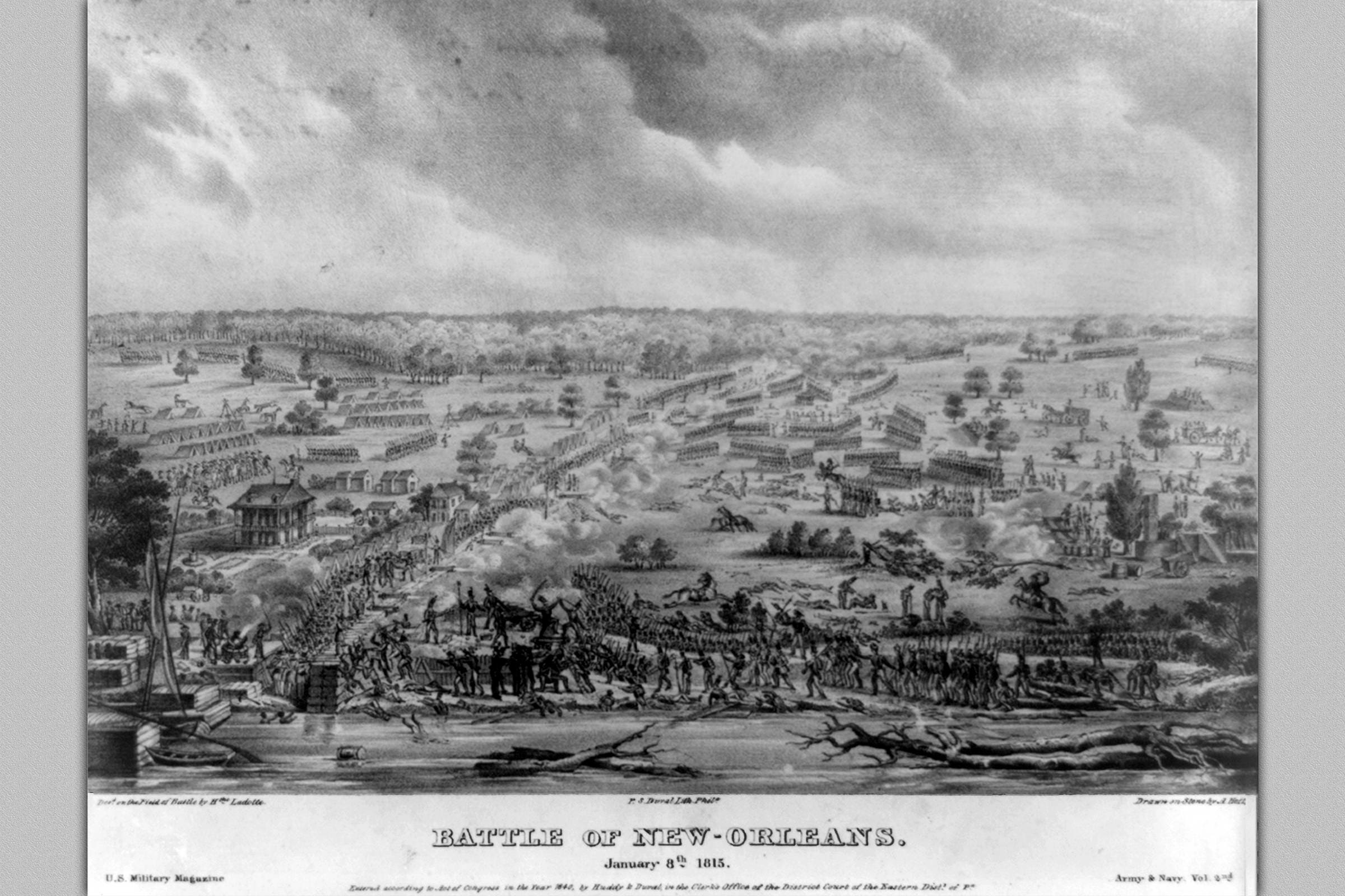 Battle of New Orleans War of 1812 Historic Engraving by | Etsy