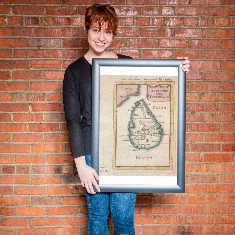 Map Of Ceylon Sri Lanka Taprobane Antique Historic Map by | Etsy