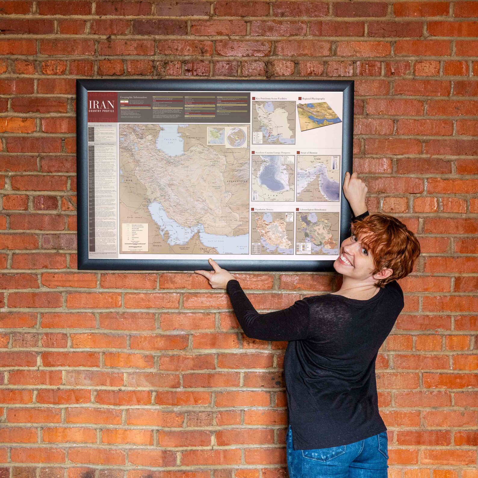 CIA Map of Iran and Country Profile Central Intelligence | Etsy