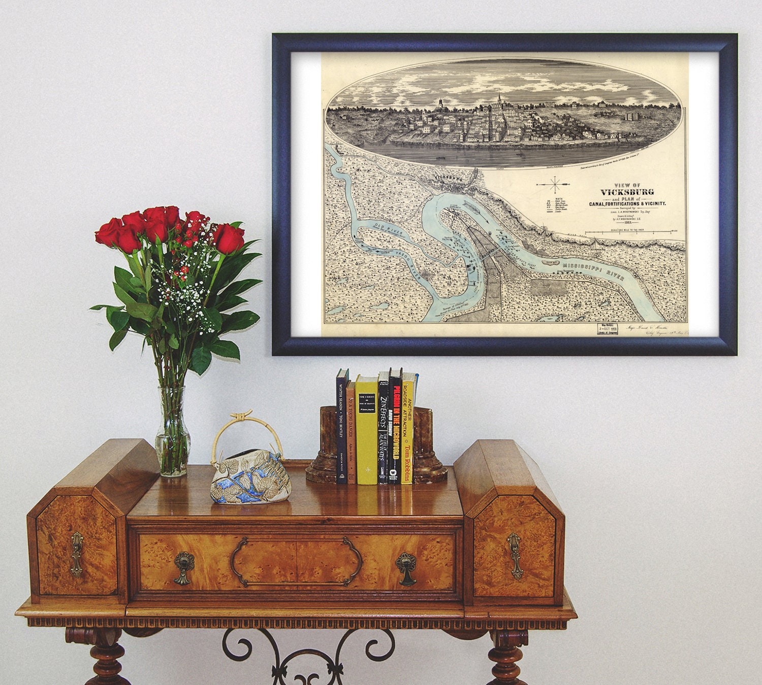 Map of Vicksburg Mississippi Fortifications 1863 Antique | Etsy