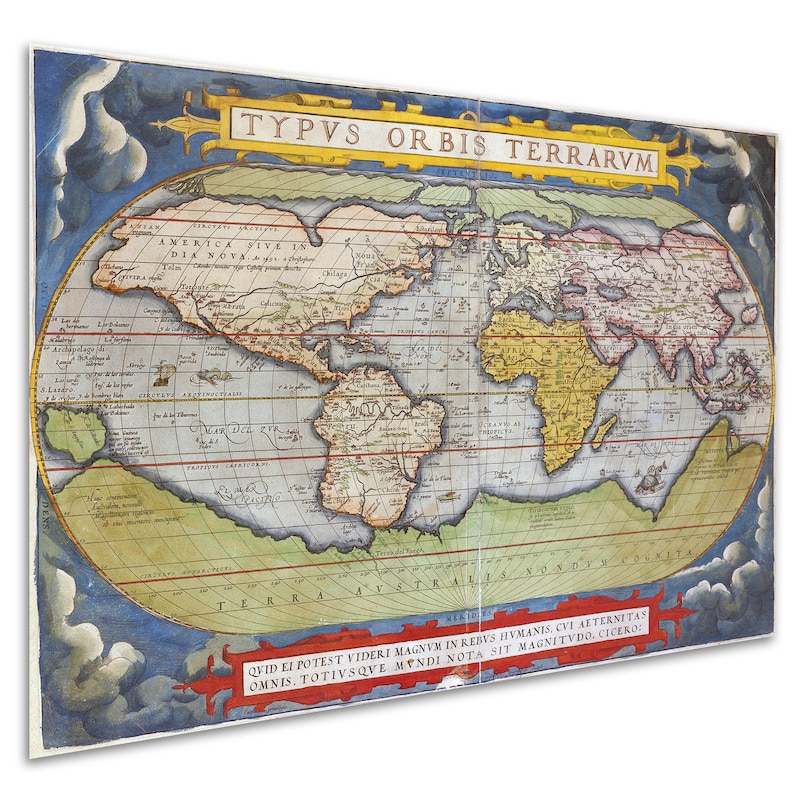 First World Map in Standard Atlas Historic Cartography - Etsy