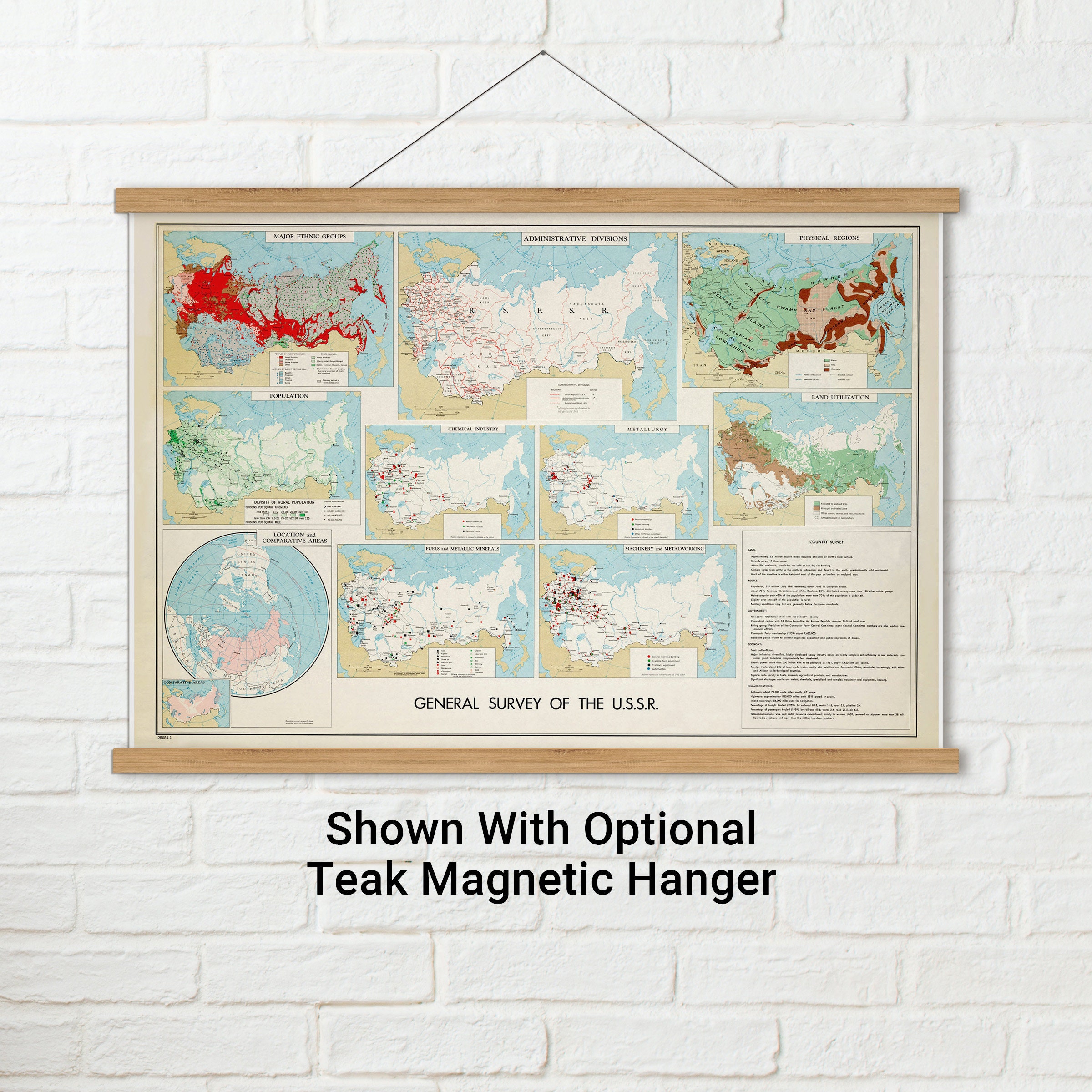 CIA Map of USSR Central Intelligence Agency Map 1961 Teak | Etsy