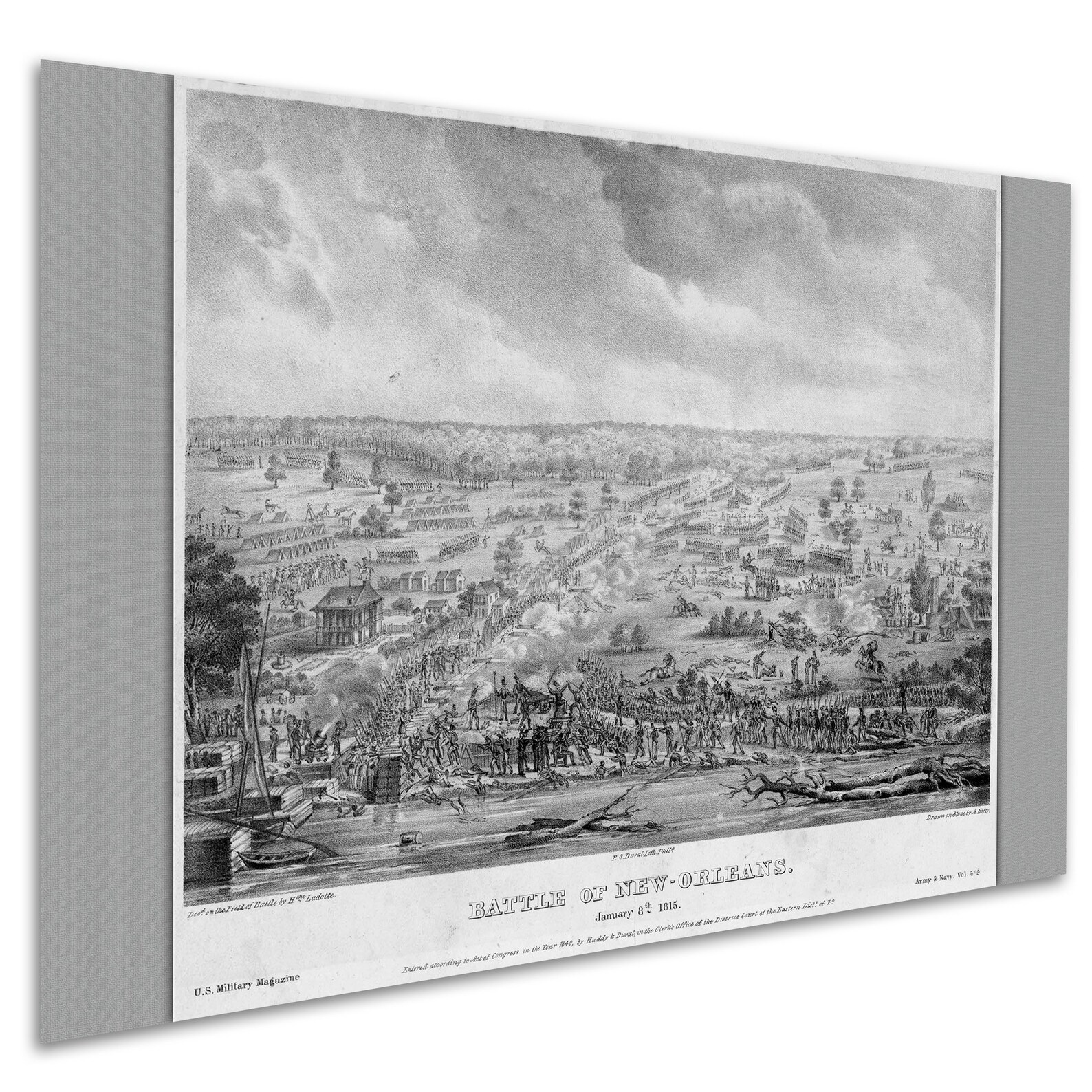 Battle of New Orleans War of 1812 Historic Engraving by - Etsy