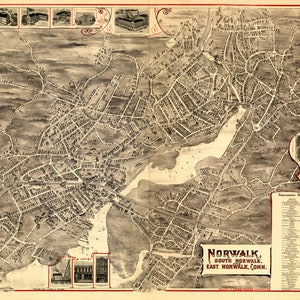 Norwalk South Norwalk and East Norwalk Conn. Antique | Etsy