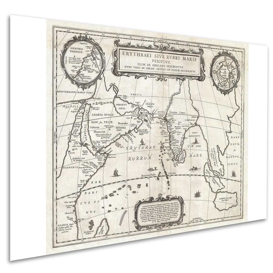 Indian Ocean Erythrean Sea in Antiquity Antique Historic Map - Etsy