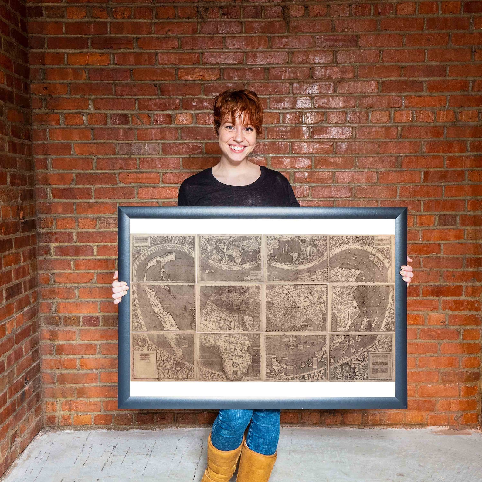 World Map by Martin Waldseemuller 1507 Historic Map Custom | Etsy