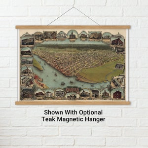 Map of Eureka, California by Noe; 1902; Antique Birdseye Map - Teak ...