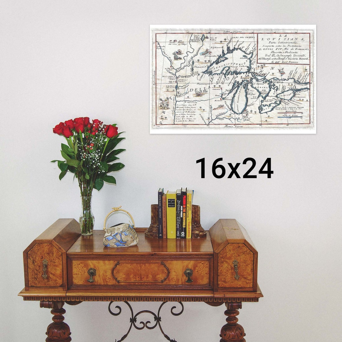 Map of the Great Lakes Antique Historic Map by Coronelli 1695 - Etsy