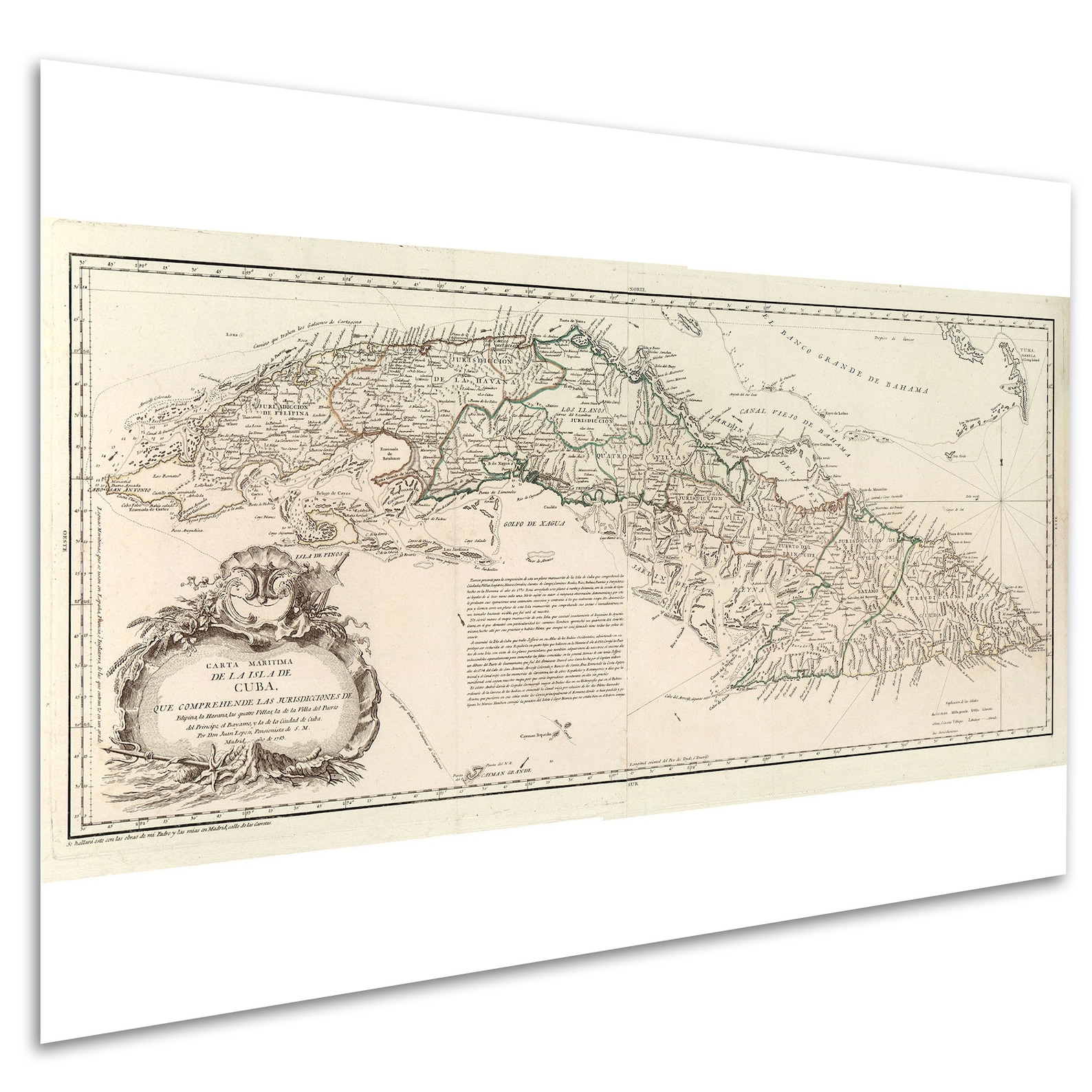 Cuba Carta Maritima De La Isla Antique Marine Chart by Don - Etsy