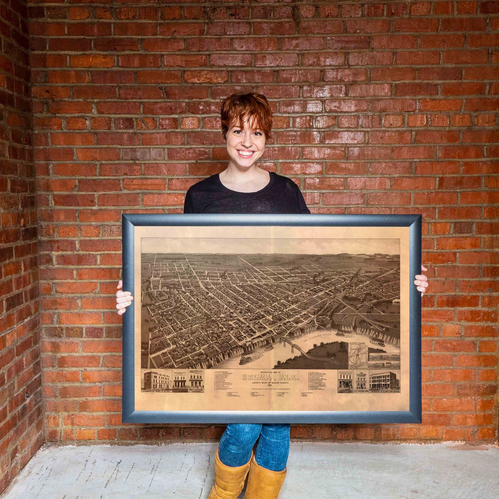 Map of Selma Alabama Antique Map Pictorial or Birdseye Map | Etsy