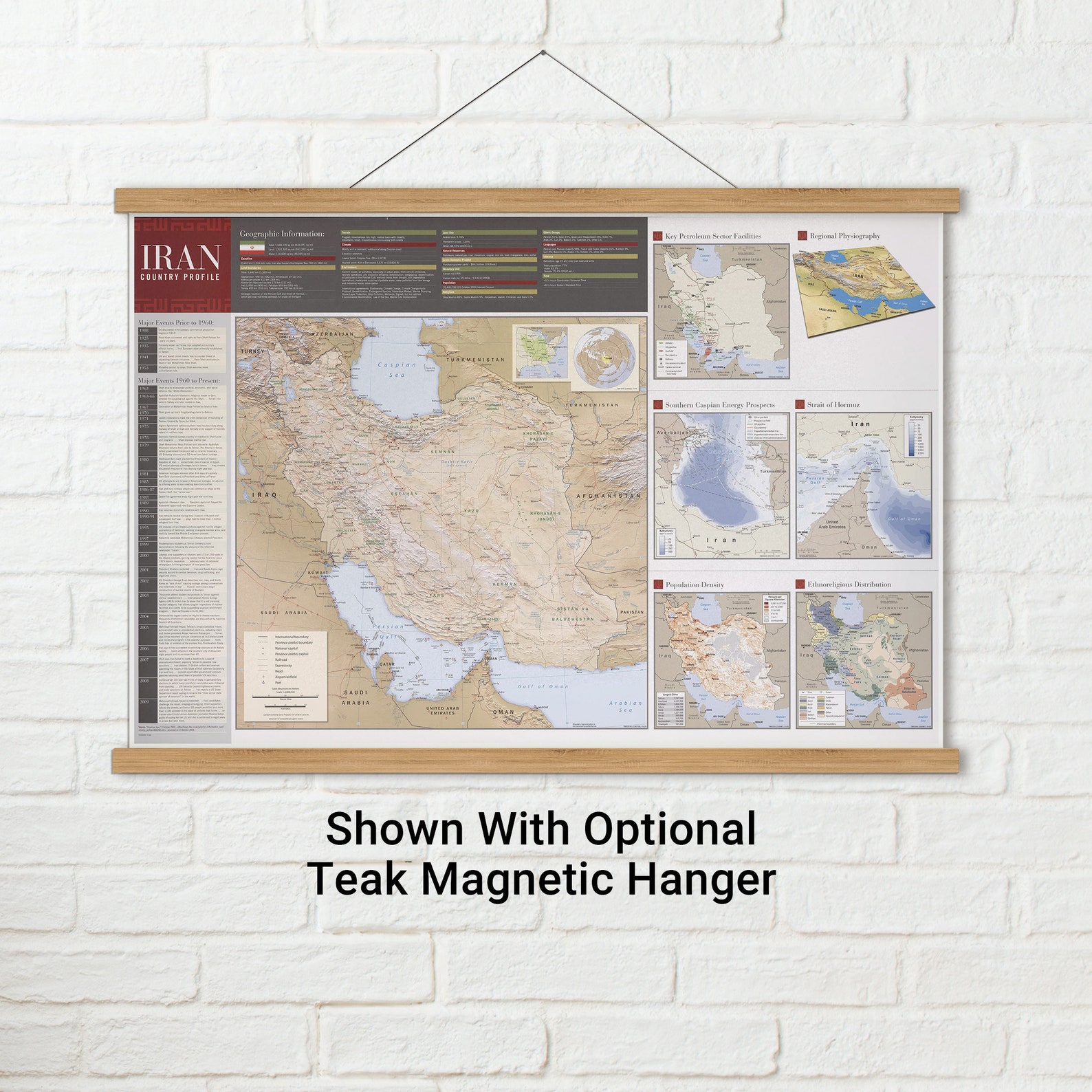 CIA Map of Iran and Country Profile; Central Intelligence Agency Map - Etsy