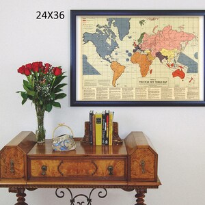 Outline of the Post-war New World Map by Maurice Gomberg 1942 | Etsy