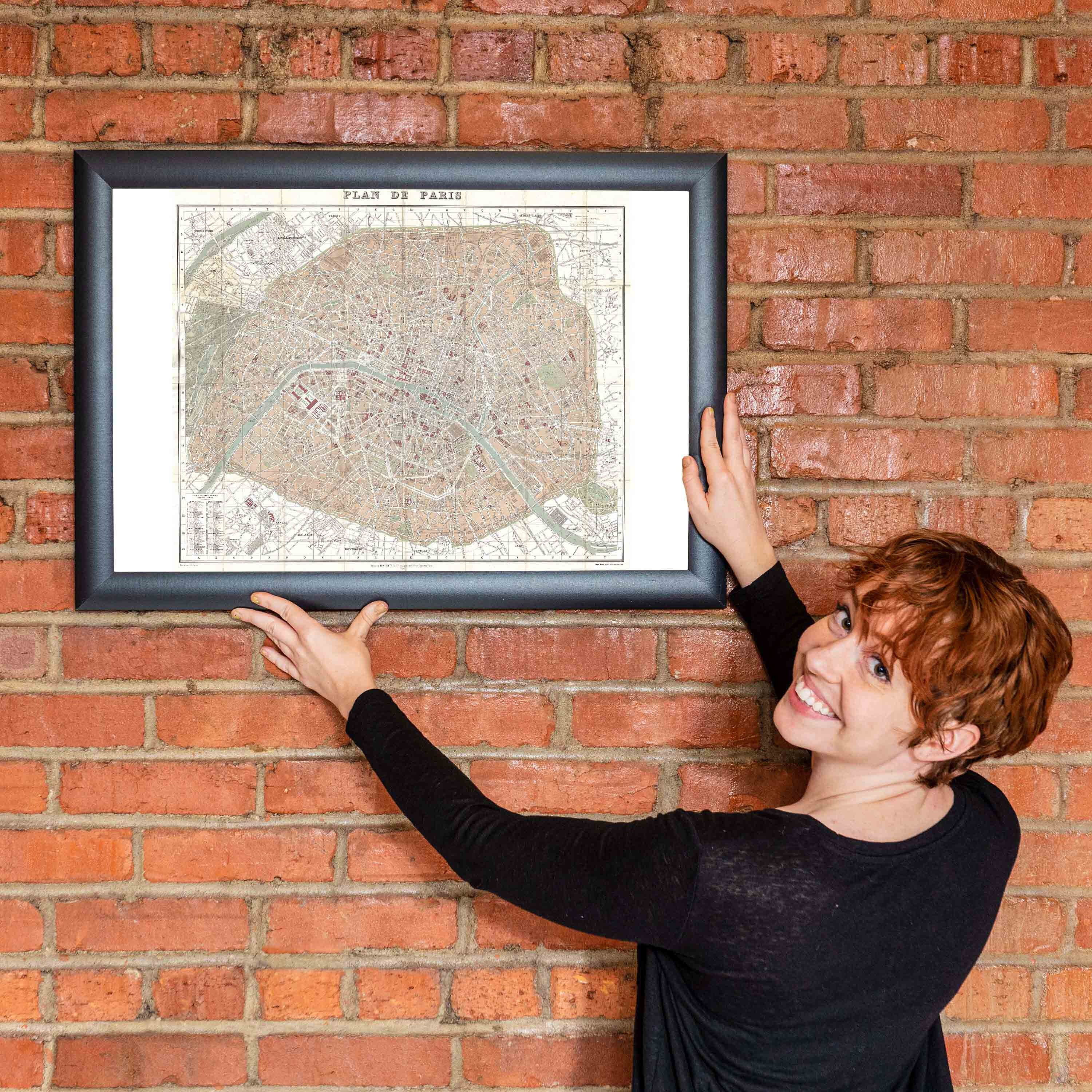 Paris France 1892 Hachette Map Lovely First Quality Antique | Etsy