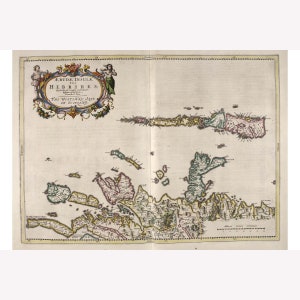 Map of the Hebrides or Western Isles of Scotland, Joan Blaeu, 1654 ...