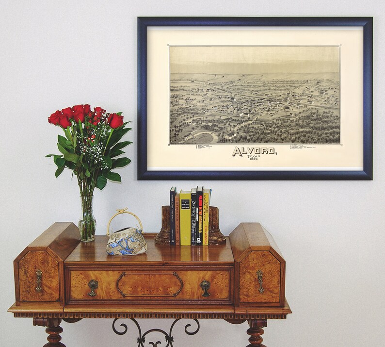 Alvord Texas. Antique Birdseye Map by T.M. Fowler 1890 | Etsy