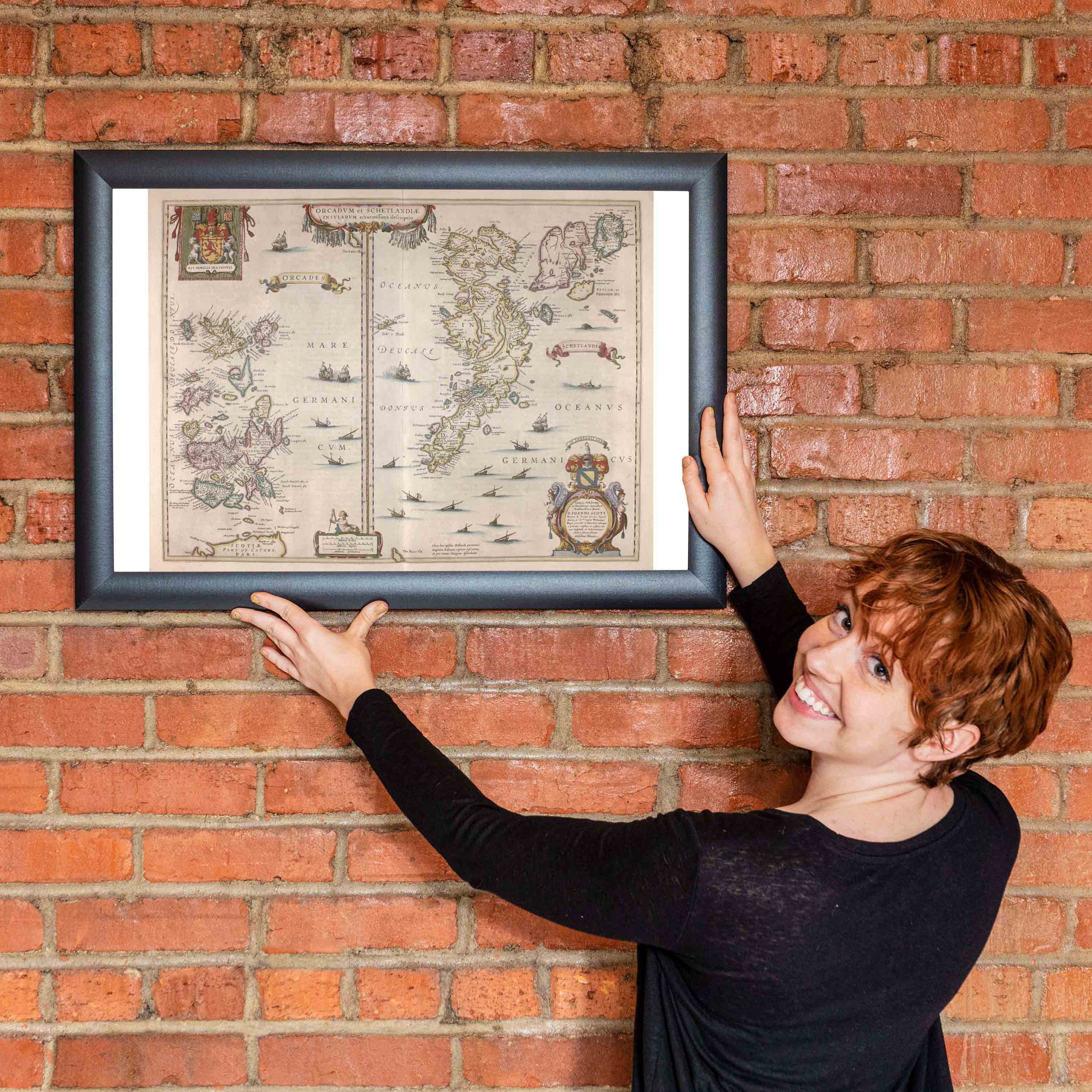 Map of Scotland by Blaeu From 1654 Atlas Orkney & Shetland | Etsy