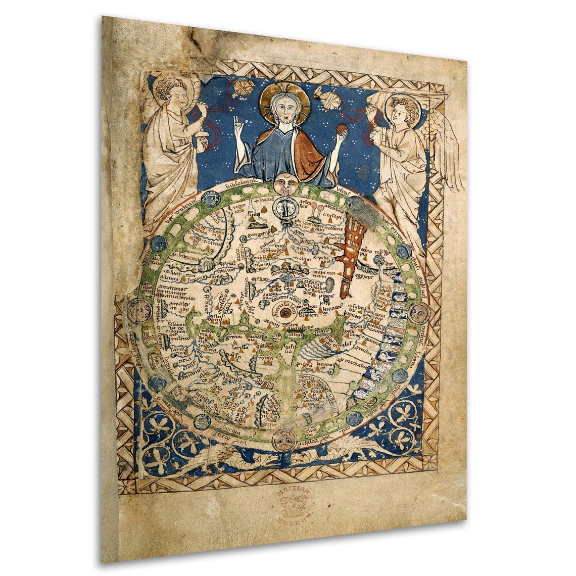 Psalter World Map Historic Cartography Antique Map Ca.1265 - Etsy