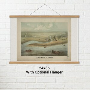Chicago in 1820; Antique Historic Illustration; Custom Printed - Etsy