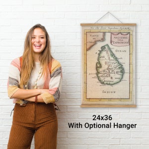 Map of Ceylon, Sri Lanka, Taprobane; Antique Historic Map by Mallet ...