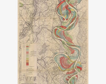 Harold Fisk Map - Etsy