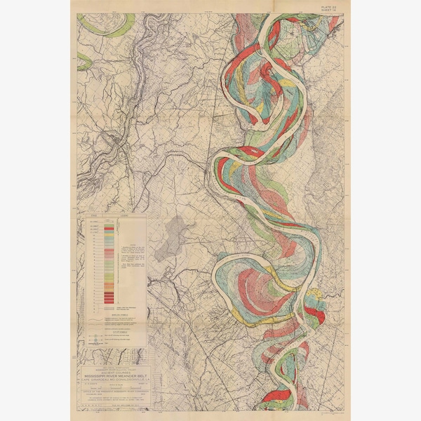Harold Fisk Map - Etsy
