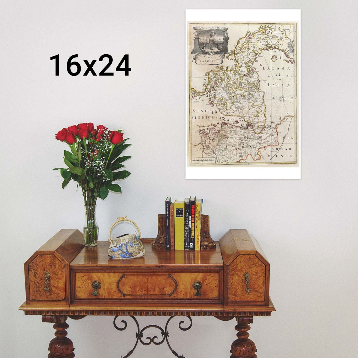 Map of Ingria and Karelia or Carelia Historic Map 1745 Teak - Etsy