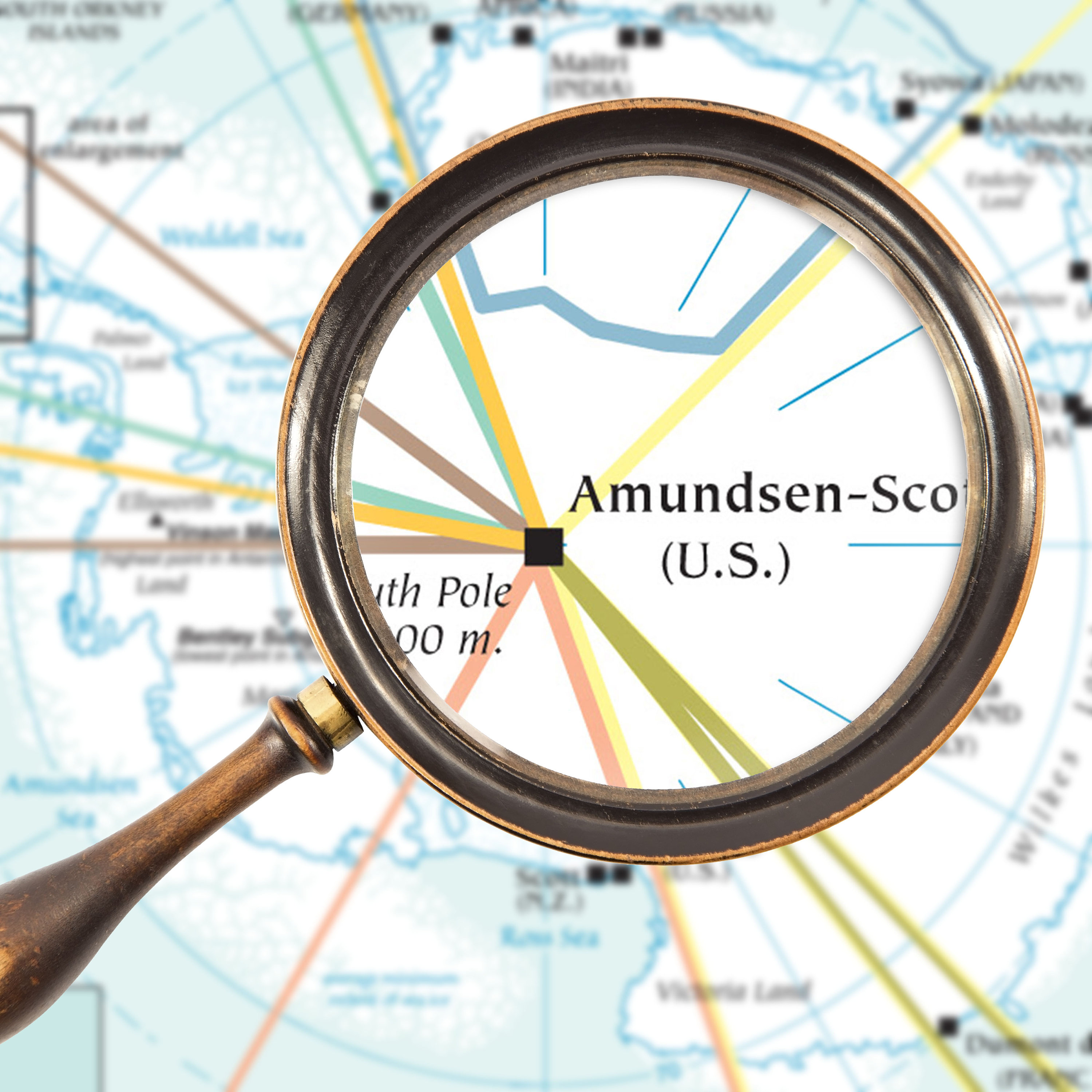 Antarctica; CIA Map; Research Stations & Political Divisions - Teak ...