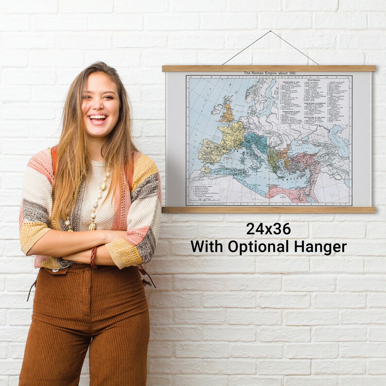 Map of Roman Empire in AD395 Antique Map Teak Wood Magnetic - Etsy