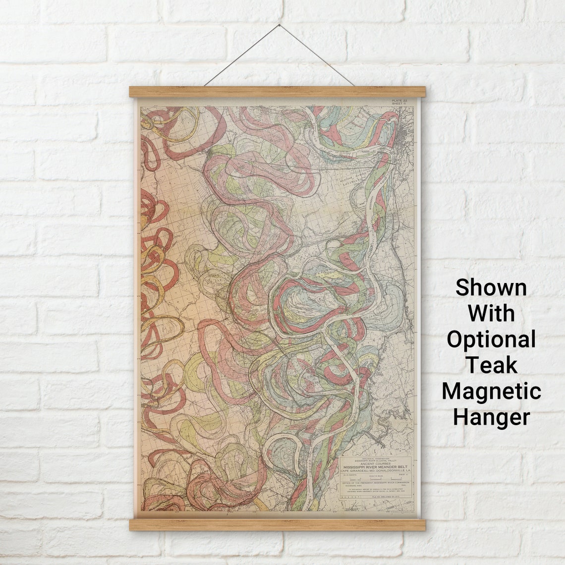 Mississippi River Meander Belt Geological Map by Harold Fisk - Etsy