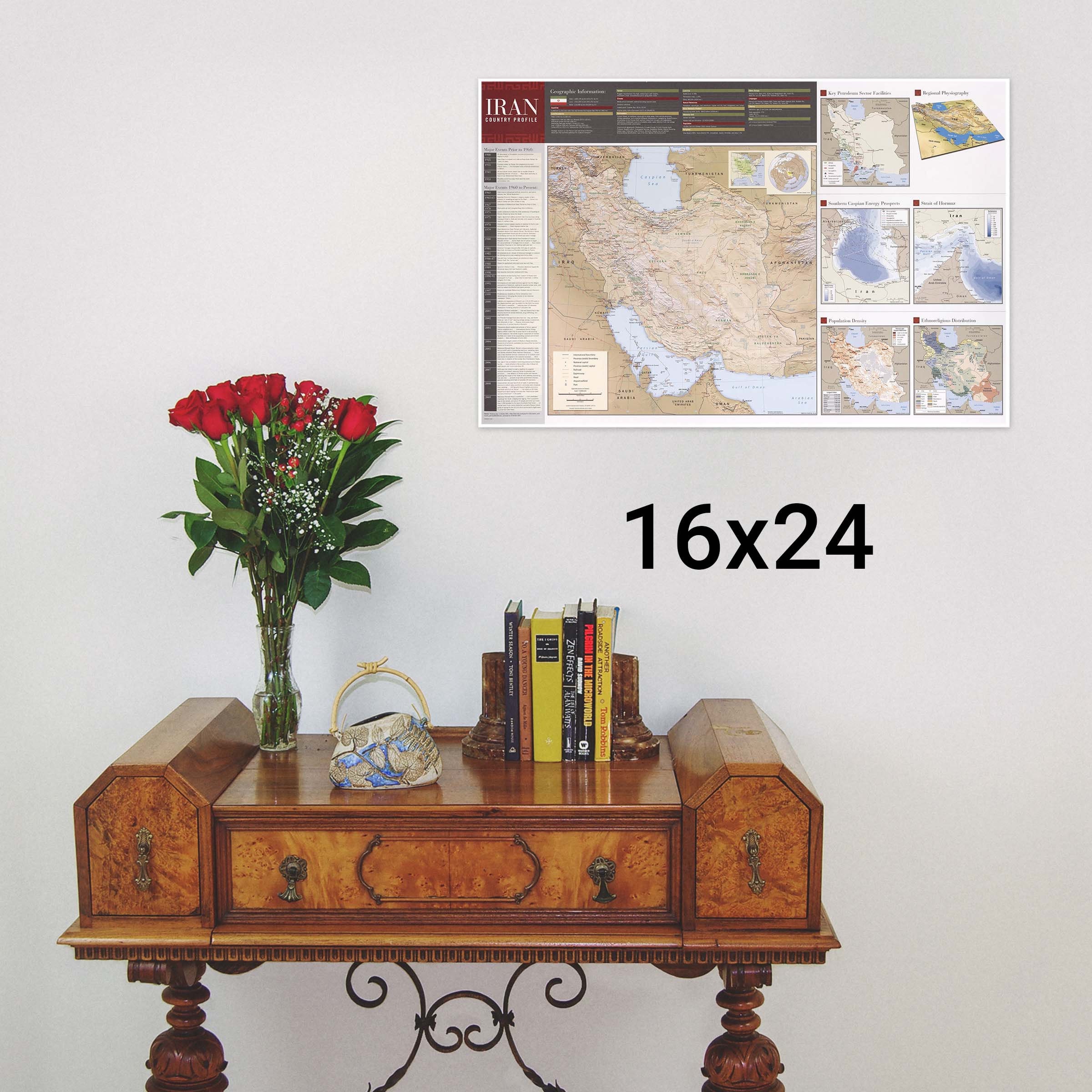 CIA Map of Iran and Country Profile Central Intelligence | Etsy