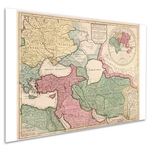 Map of Roman Empire in 400 CE, as Drawn in 1712; Historic Antique Map ...