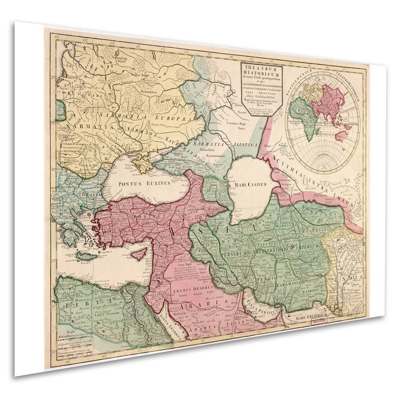 Map of Roman Empire in 400 CE as Drawn in 1712 Historic - Etsy
