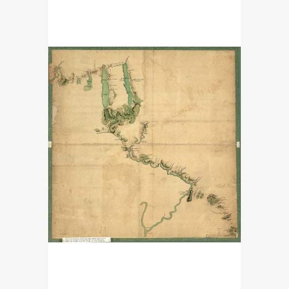 Map of Seneca and Cayuga Lake Regions 1779. Gen. John | Etsy