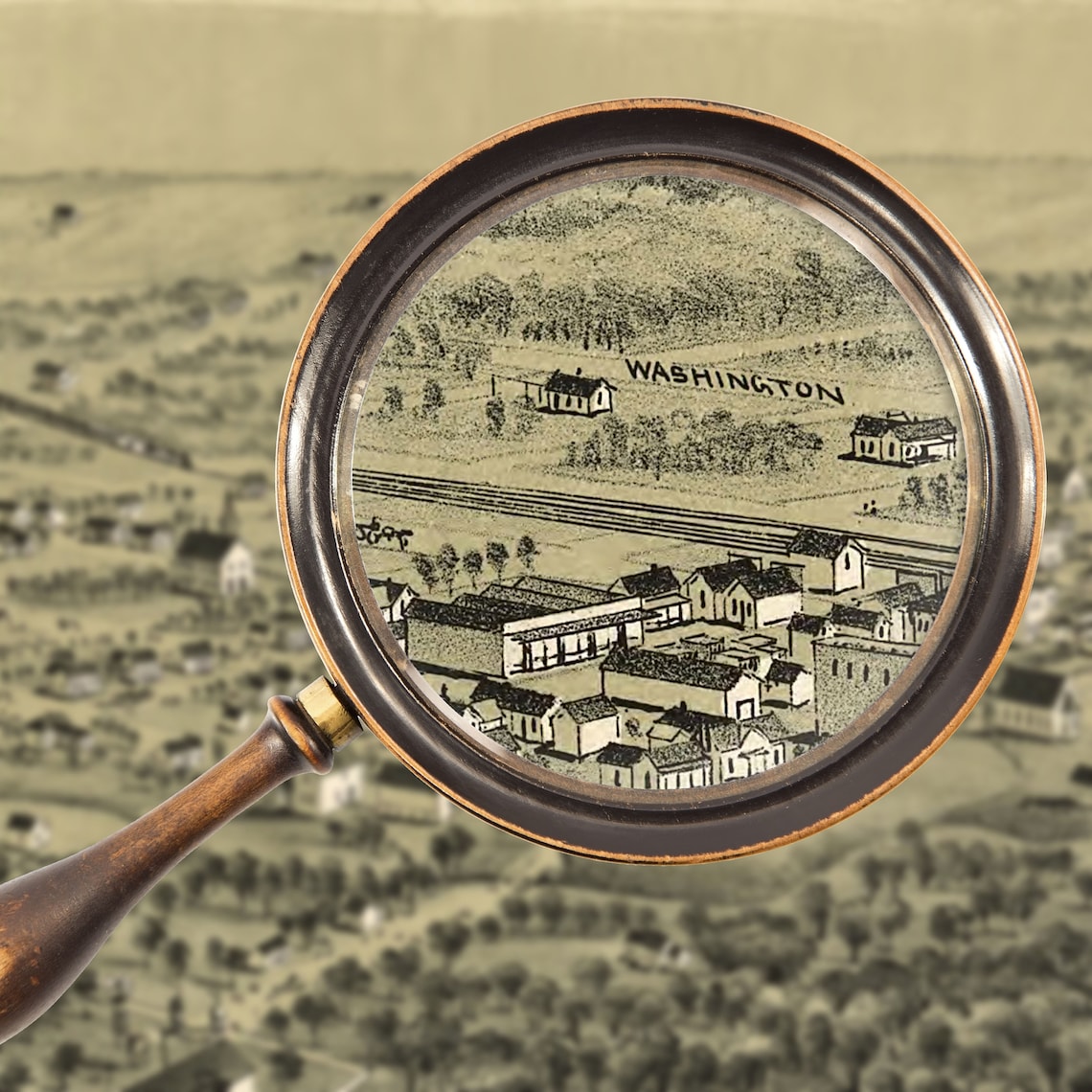 Alvord Texas. Antique Birdseye Map by T.M. Fowler 1890 | Etsy