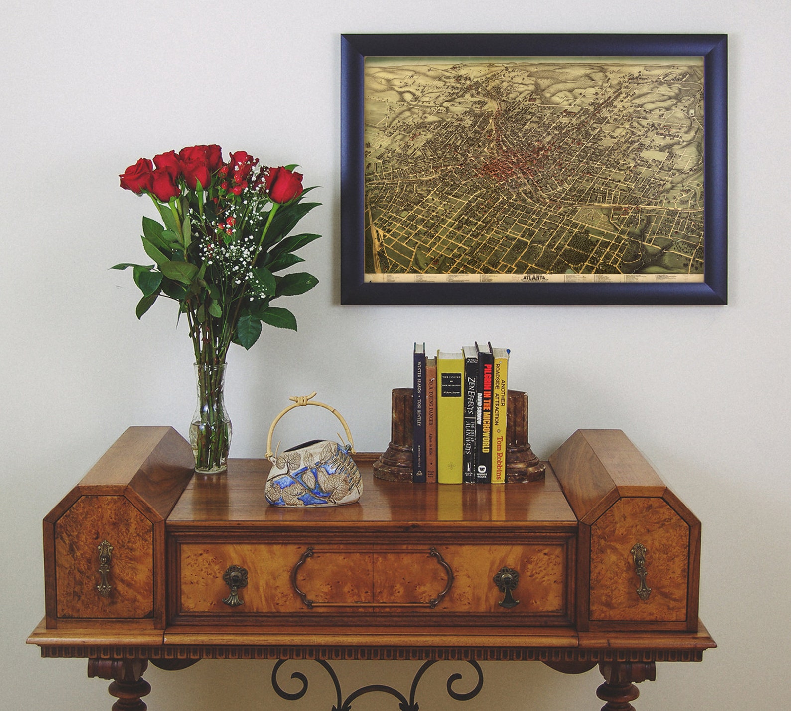 Map of Atlanta Georgia 1892 Antique Map Perspective or | Etsy