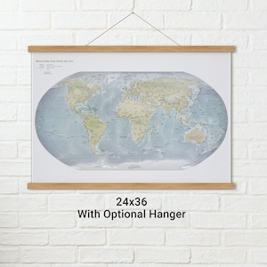 Central Intelligence Agency CIA Map of the World, June 2012 Teak Wood ...