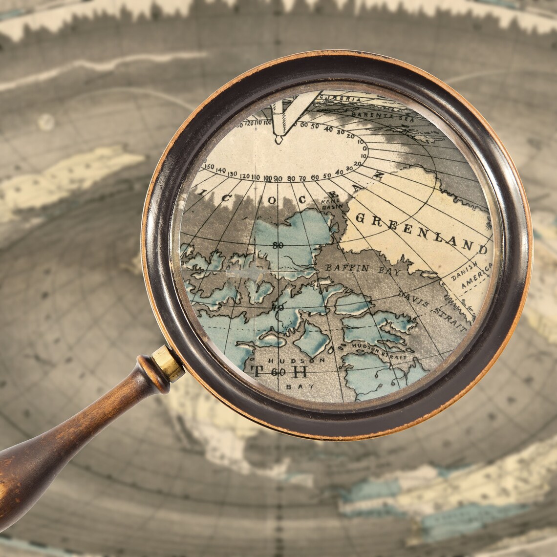 Map of Square & Stationary Earth Prof. Orlando Ferguson 1893 | Etsy