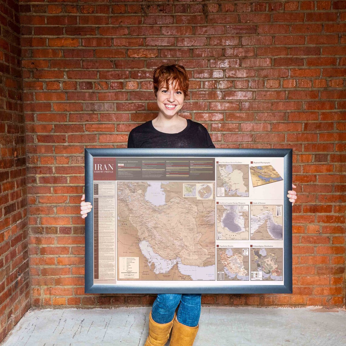 CIA Map of Iran and Country Profile Central Intelligence | Etsy