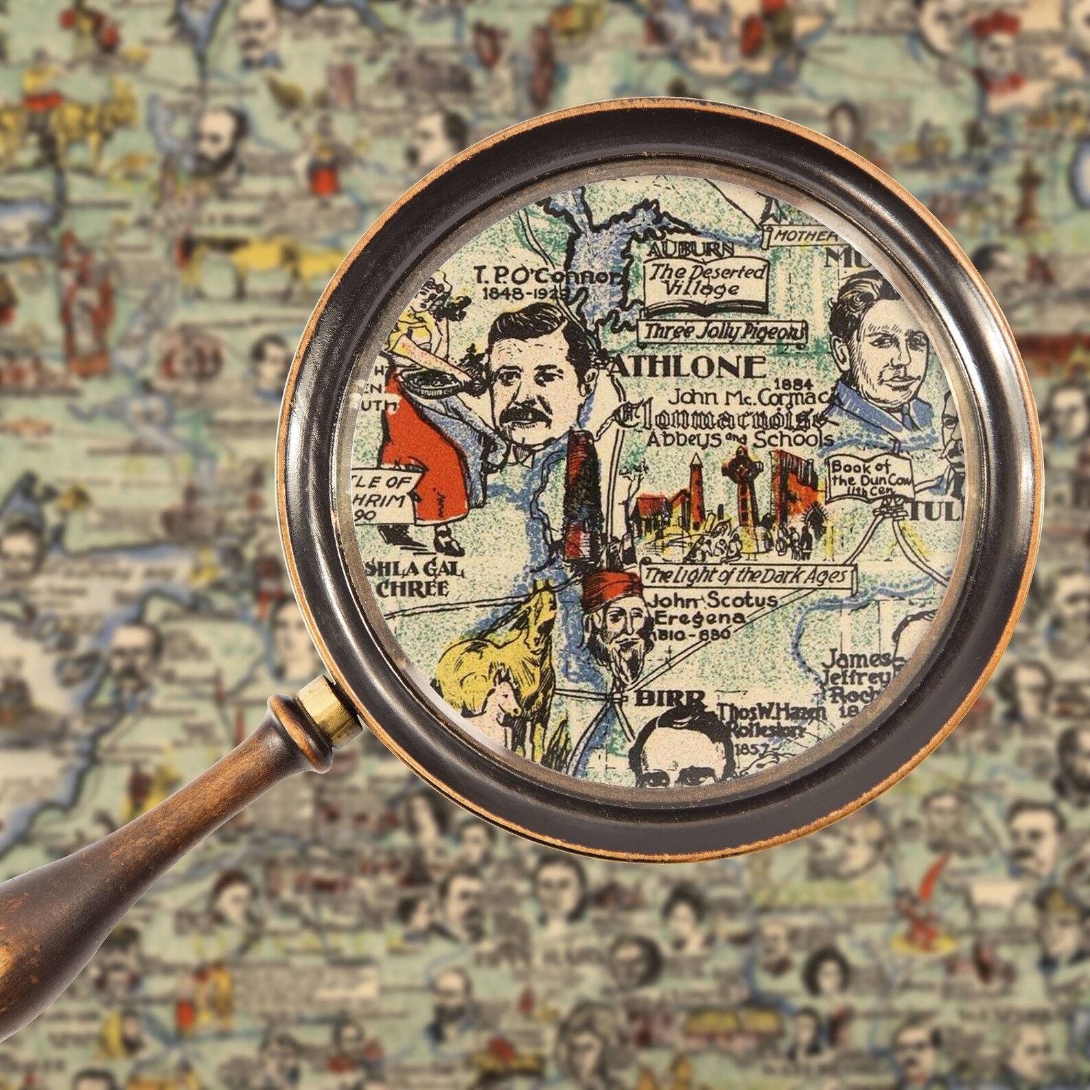 Story Map of Ireland With Historical Figures Etc Book of - Etsy