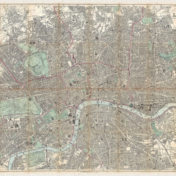 Map of England - Etsy