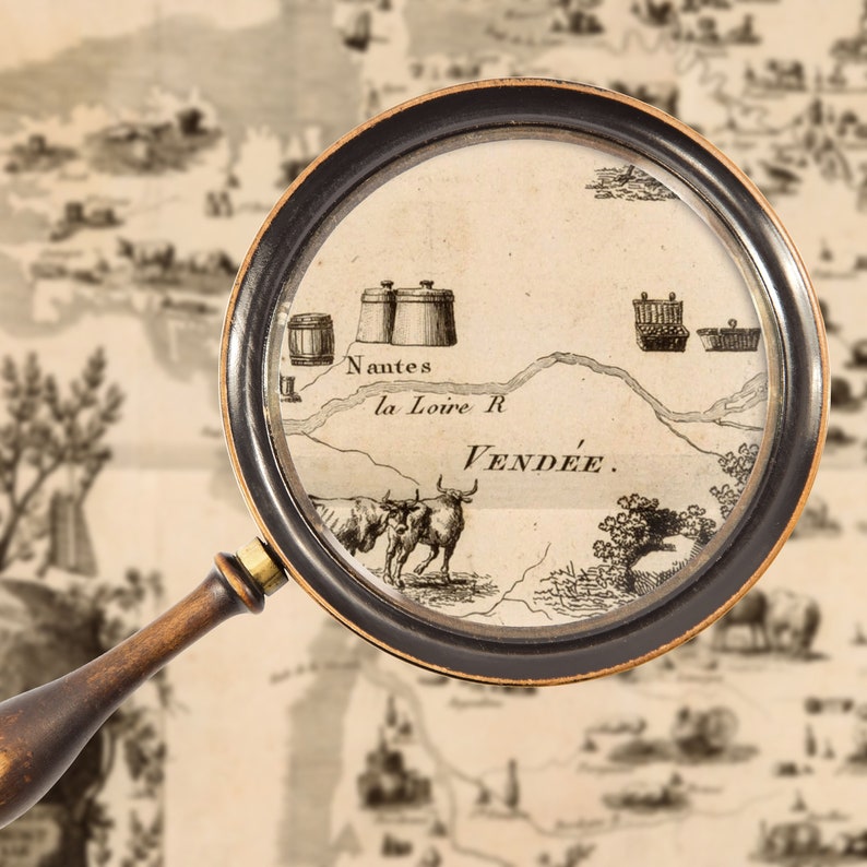 Tourcaty Carte Gastronomique De France 1809 Antique Map - Etsy