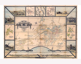 1881 Map of the Tombstone Mining District Cochise Co Arizona - Etsy