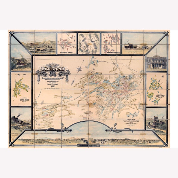 Map of Tombstone Arizona - Etsy