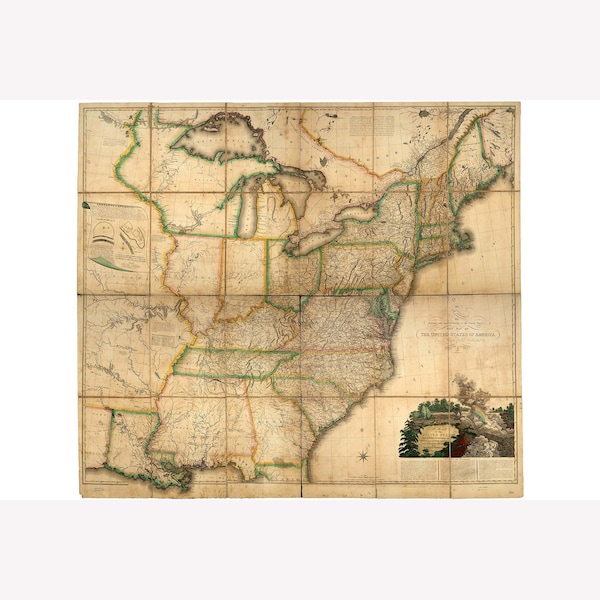 Wood Map of Eastern United States - Etsy