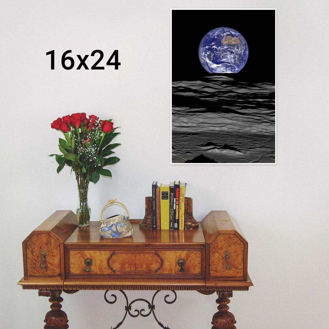 Earthrise Over Compton Crater Lunar Reconnaissance Orbiter - Etsy