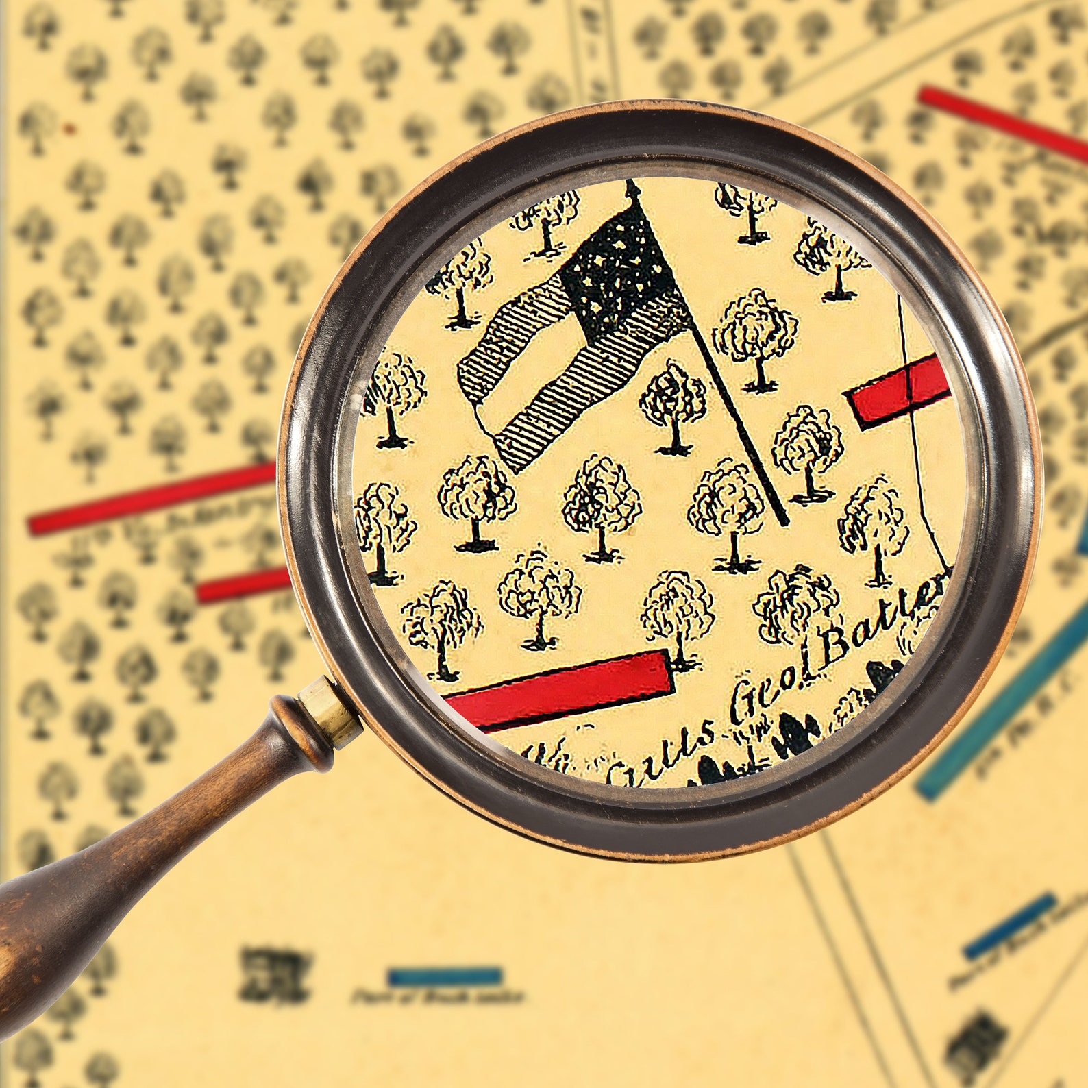 Civil War Map of Dranesville, Virginia, 1861 Antique Civil War Map Teak ...